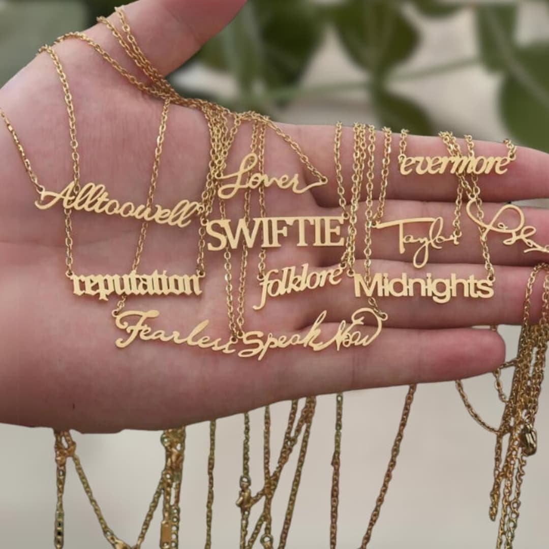 Taylor Swift Necklace Swifite Album Merchandise Jewelry Words Pendant ...