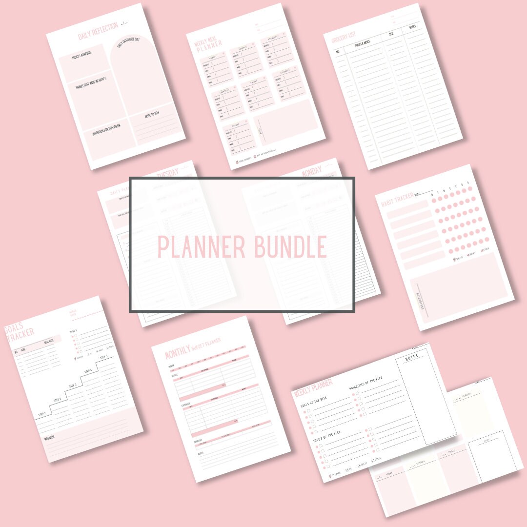 Weekly Goal Planner Printable, Productivity Planner, Weekly to Do List ...