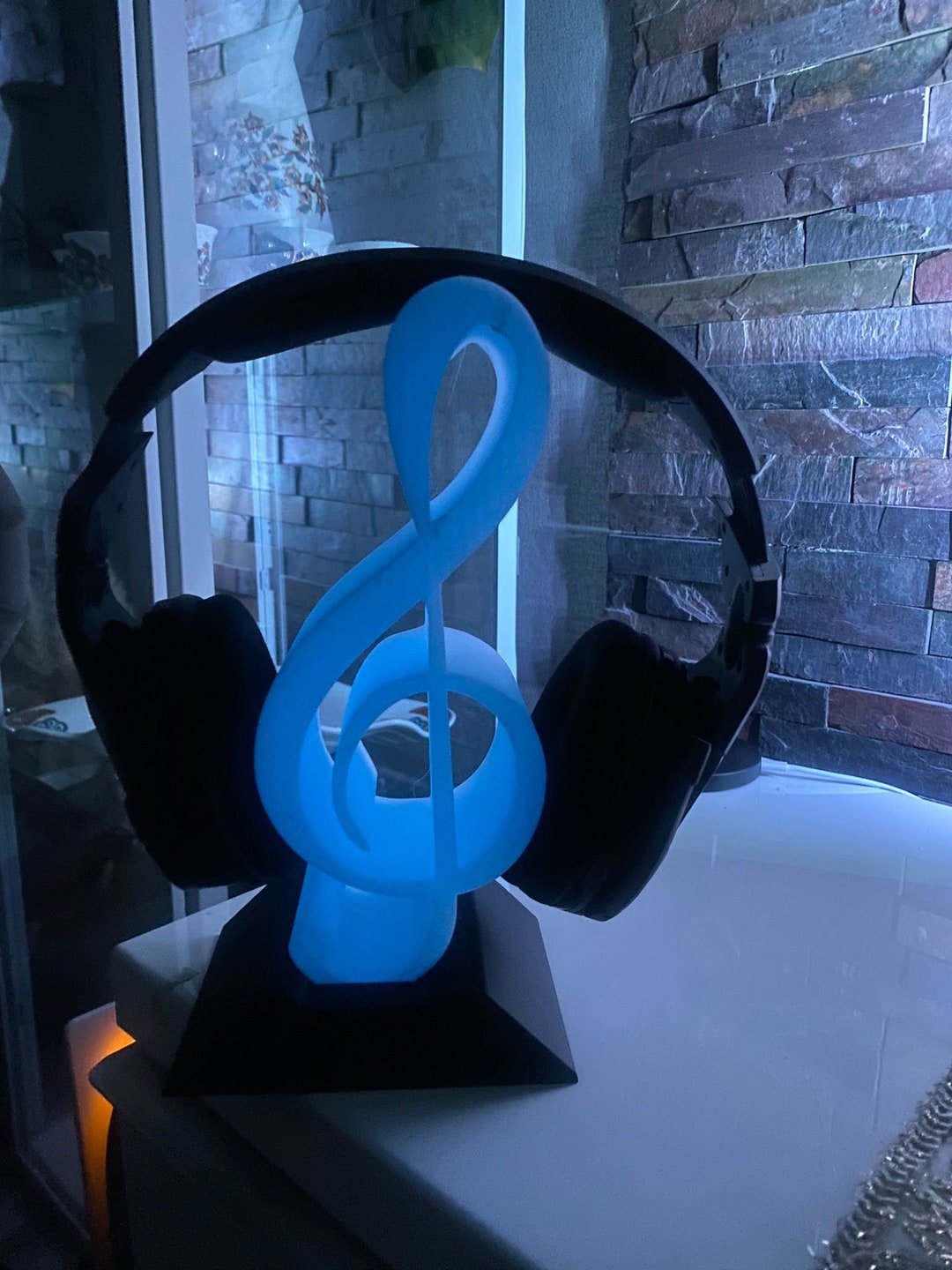 Treble Clef Headphone Stand, Headphone Stand, Gift for Streamer, Gift ...