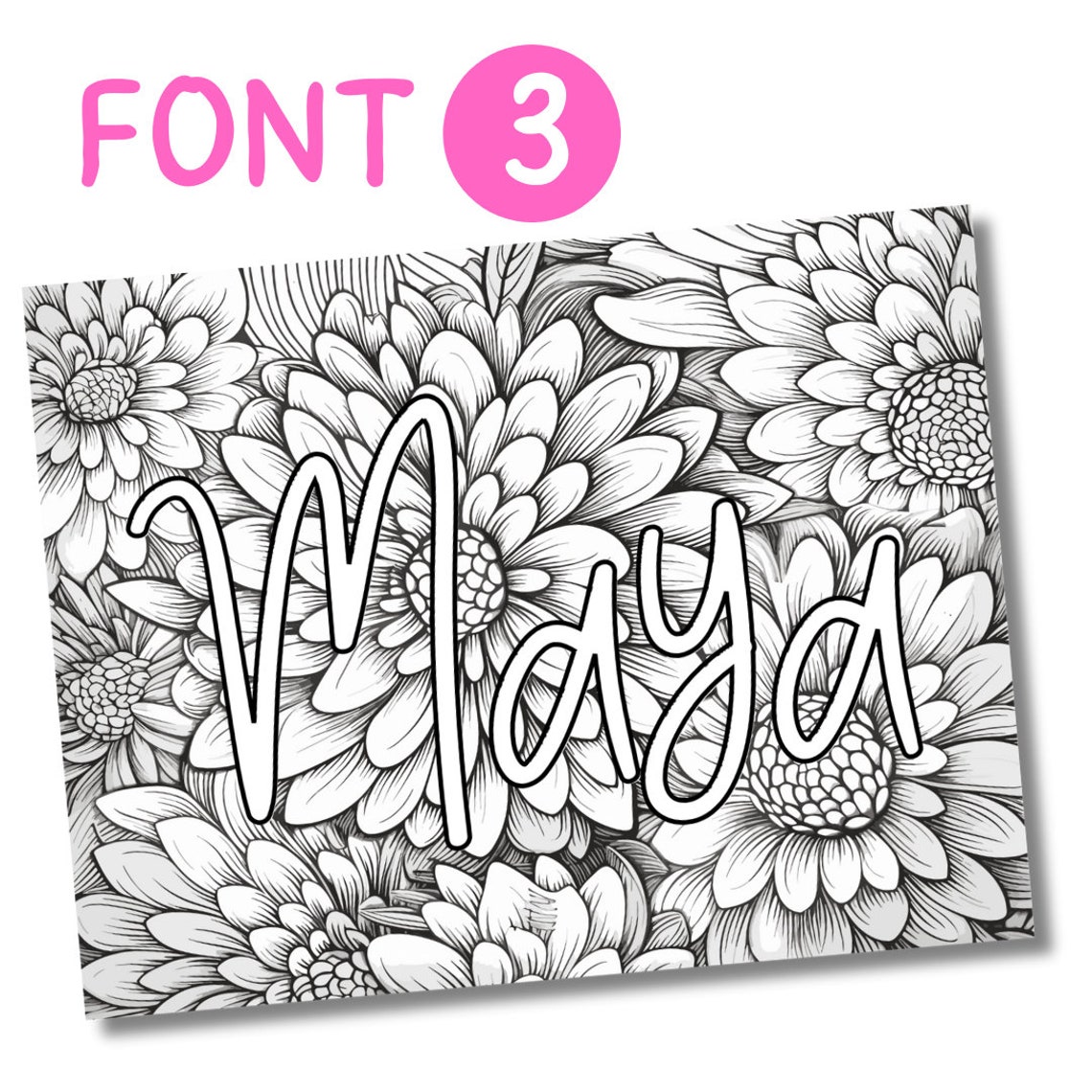Custom Coloring Page for Kid Name Coloring Page Girl Name Sign for ...