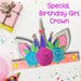 Unicorn Birthday Party Crown Unicorn Activity Coloring Birthday ...