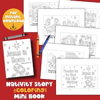 Nativity Story Mini Book, Nativity Story Printable, Nativity Craft ...