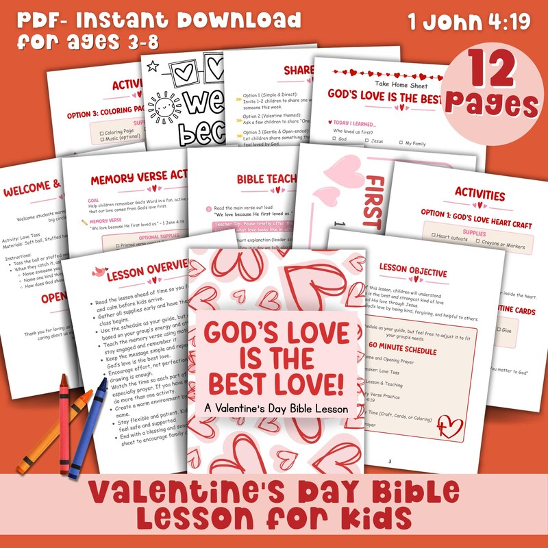 Valentine Lessons Church - Etsy