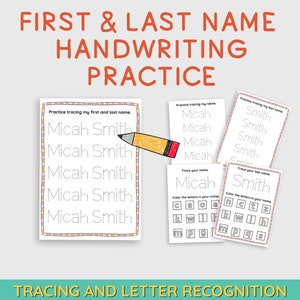 Personalized Handwriting Practice Worksheet Preschool Tracing Busy Book ...