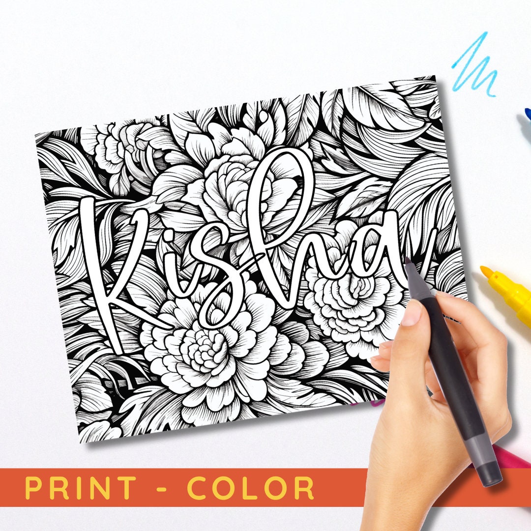 Personalized Coloring Page for Adult Custom Coloring Sheet Download ...