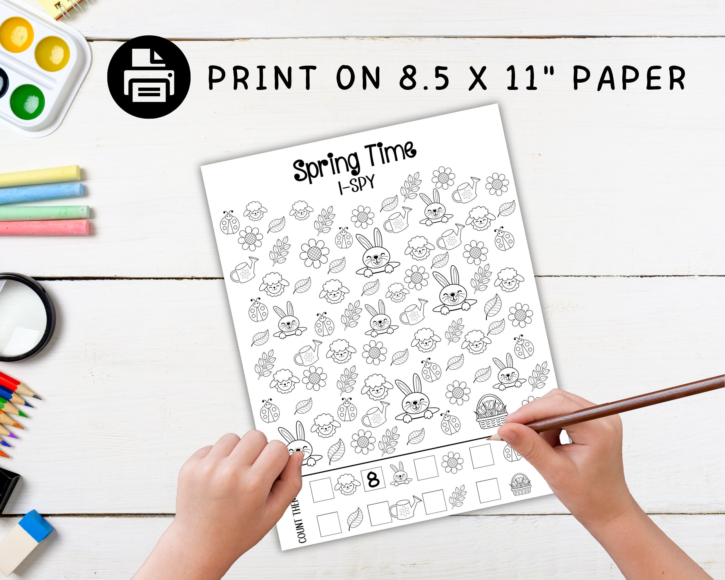 Spring I Spy Worksheet for Kid Printable Learning Material for ...