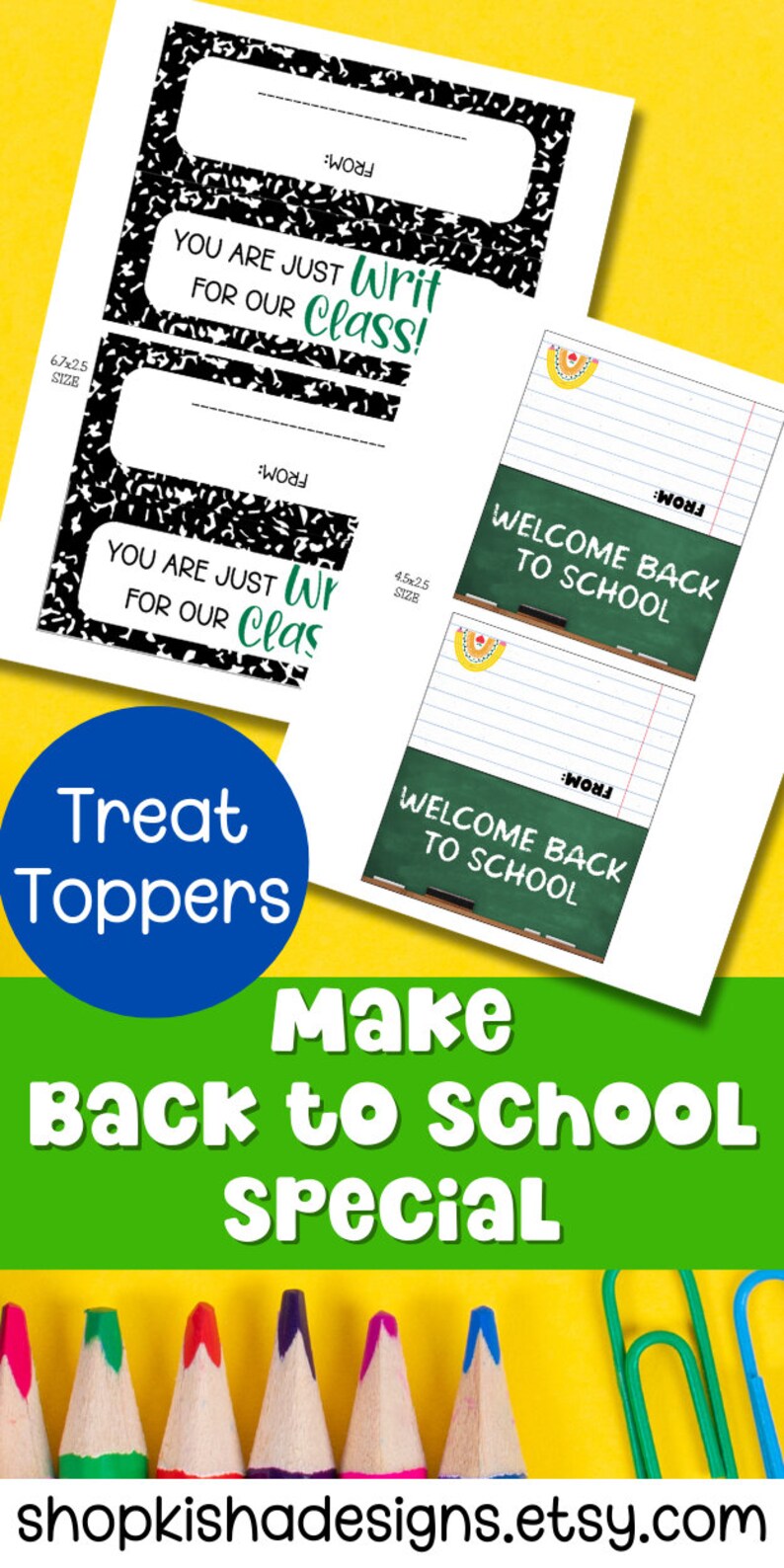 Welcome Back to School Treat Bag Topper Class Gift From Teacher Treat ...