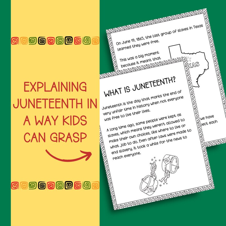 Juneteenth Activity Bundle Kindergarten Worksheet Writing Activity for ...
