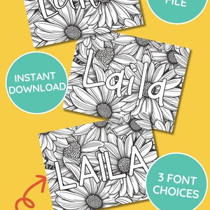 Custom Name Coloring Page for Teen Anxiety Worksheet Stress Relief ...