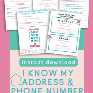 Editable Phone Number and Address Preschool Printable Number Activity ...