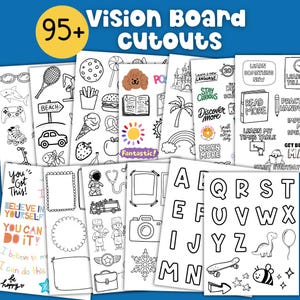 Kids Vision Board 2026 Printable Dream Big Goal Setting Activity With ...