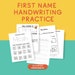Personalized Handwriting Practice Worksheet Preschool Tracing Busy Book ...