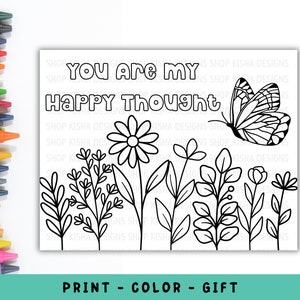 Happy Thought Coloring Sheet for Kid Coloring Page Printable to Color ...