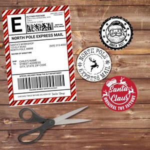 Santa Express Delivery North Pole Stamp Gift From Santa Mail for Elf ...