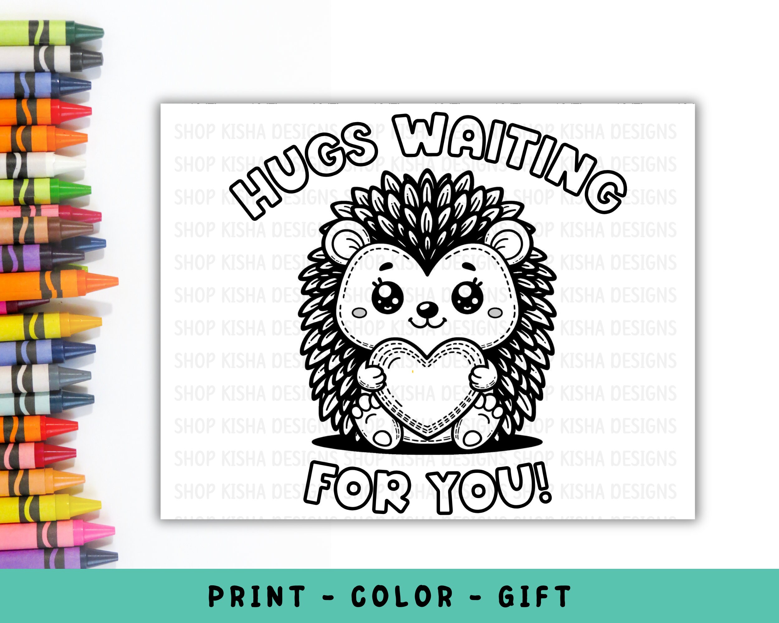 Hedgehog Coloring Sheet for Kid Coloring Page Printable to Color Own ...