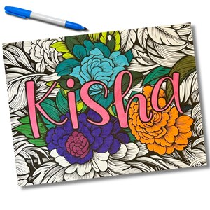 Personalized Coloring Page for Adult Custom Coloring Sheet Download ...
