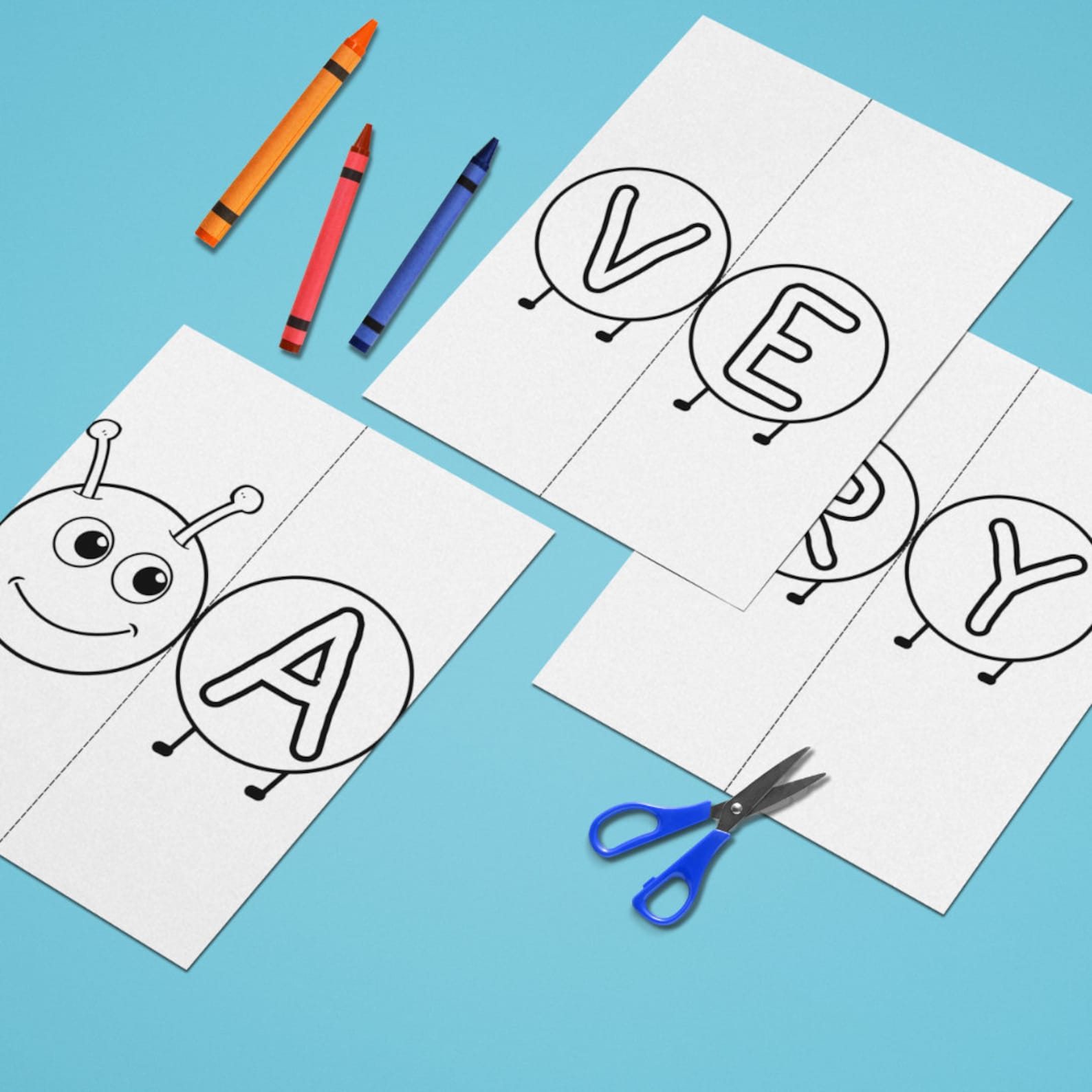 Caterpillar Custom Kid Name Puzzle Spring Activity Name Spelling ...