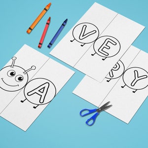 Caterpillar Custom Kid Name Puzzle Spring Activity Name Spelling ...