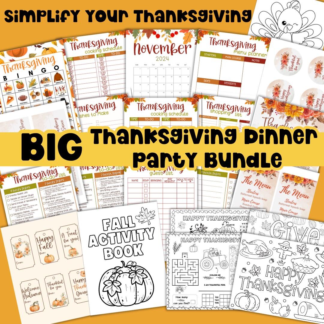 Family Gathering Thanksgiving Template Family Dinner Host Planner for ...