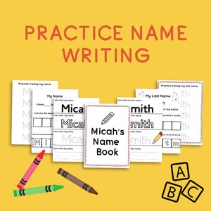 Personalized Handwriting Practice Worksheet Preschool Tracing Busy Book ...