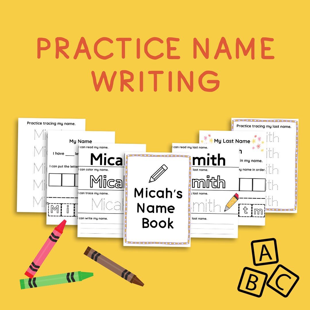 Personalized Handwriting Practice Worksheet Preschool Tracing Busy Book ...