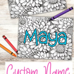 Custom Coloring Page for Kid Name Coloring Page Girl Name Sign for ...