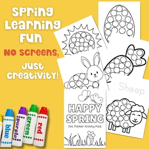 Spring Dot Marker Printable Do A Dot Coloring Page Kid Summer Travel ...