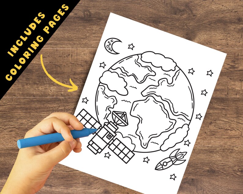 Solar Eclipse Science Printable Space Coloring Page Solar System ...