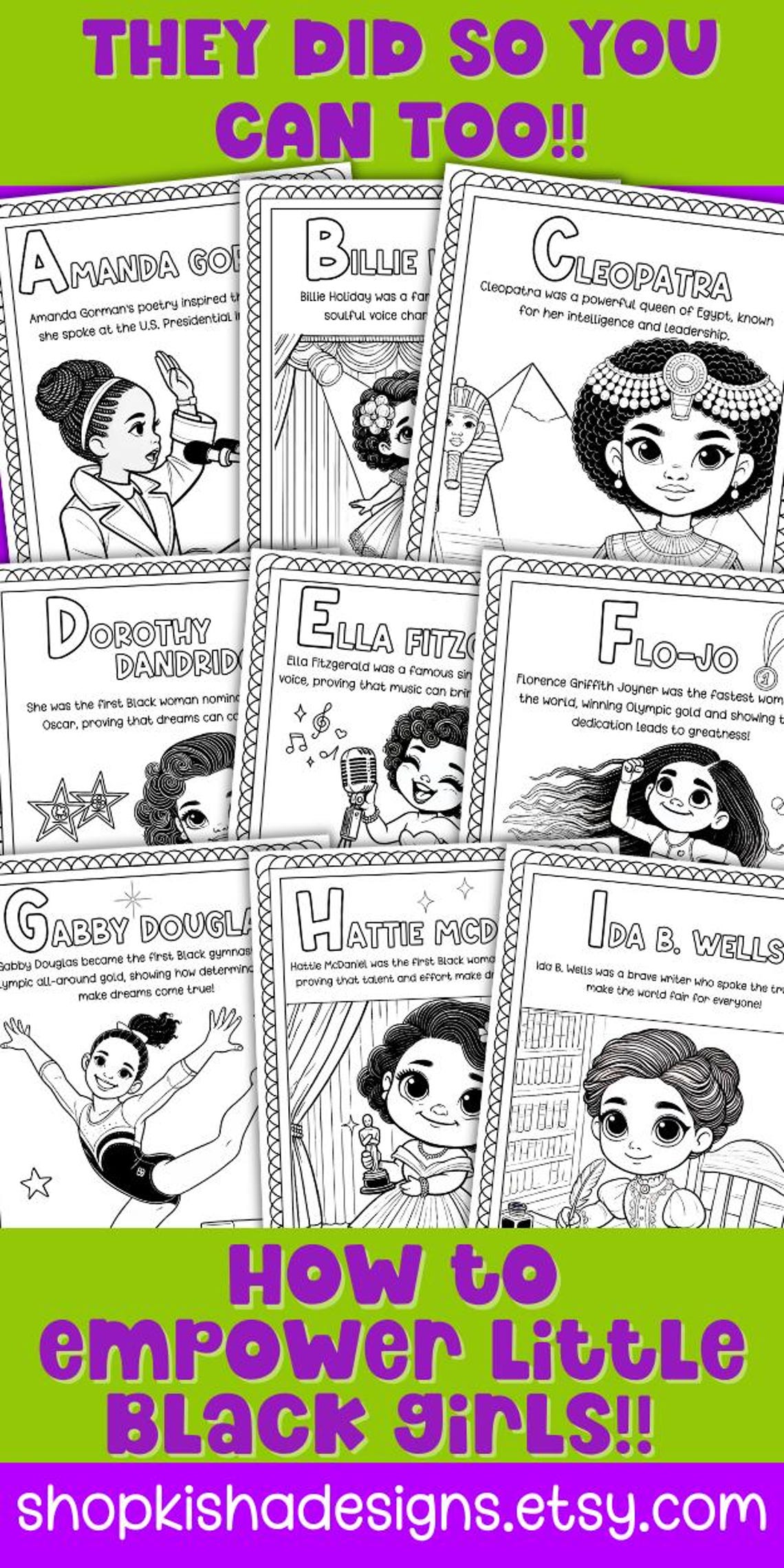Black Women History Coloring Educational Printable Homeschool Resource ...