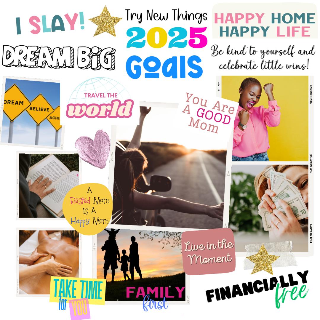 Vision Board Printable Word 2025 Goal Setting Self Discovery Vision ...