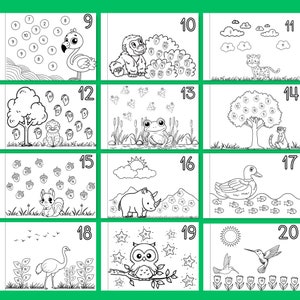 Animal Number Counting Preschool Worksheet Math Activity Number Tracing ...