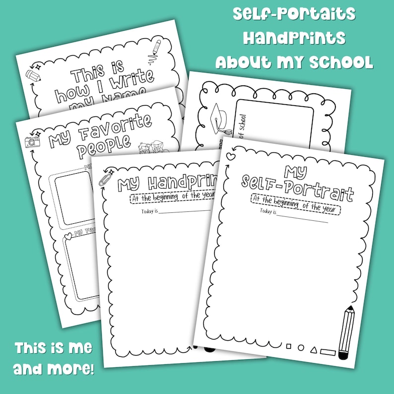 Prek Class Memory Book First Day of School Handprint Homeschool Gift ...