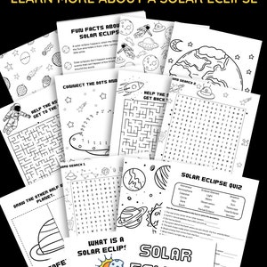 Solar Eclipse Science Printable Space Coloring Page Solar System ...