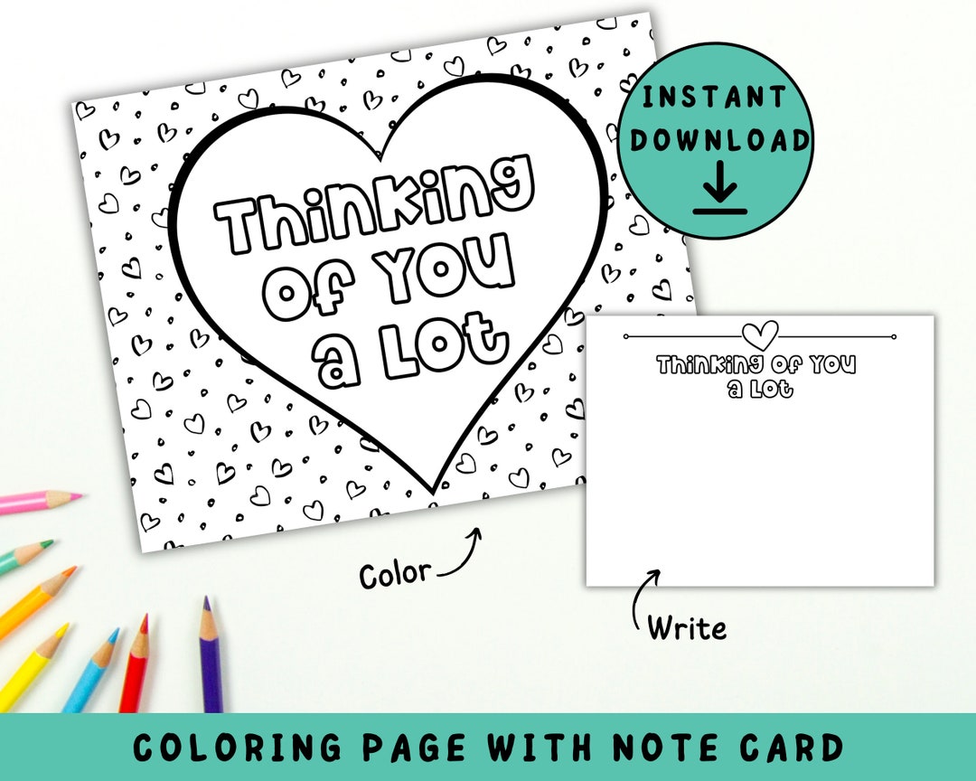 Encouragement Card Coloring Page for Kid Printable Activity Sheet for ...