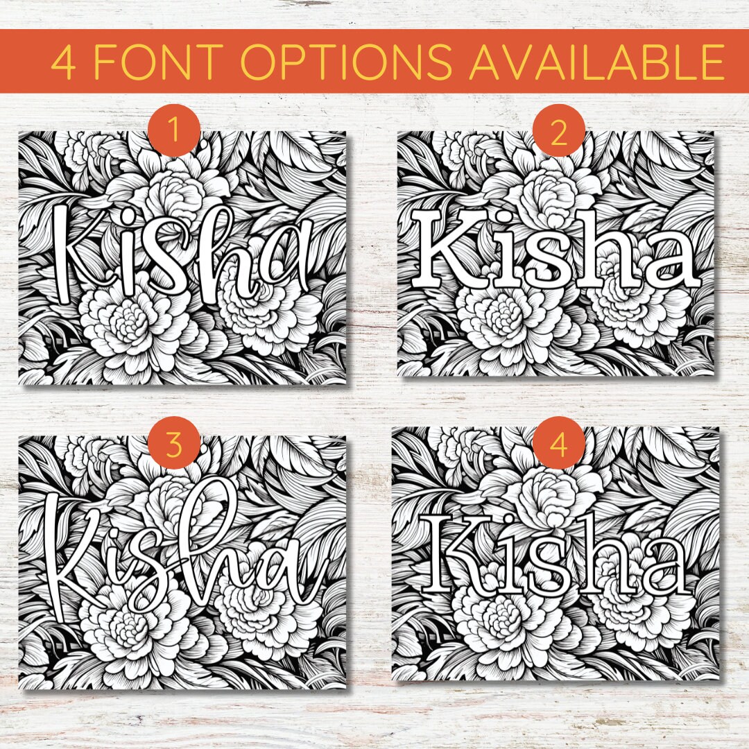 Personalized Coloring Page for Adult Custom Coloring Sheet Download ...