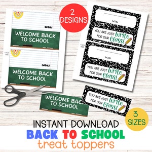Welcome Back to School Treat Bag Topper Class Gift From Teacher Treat ...