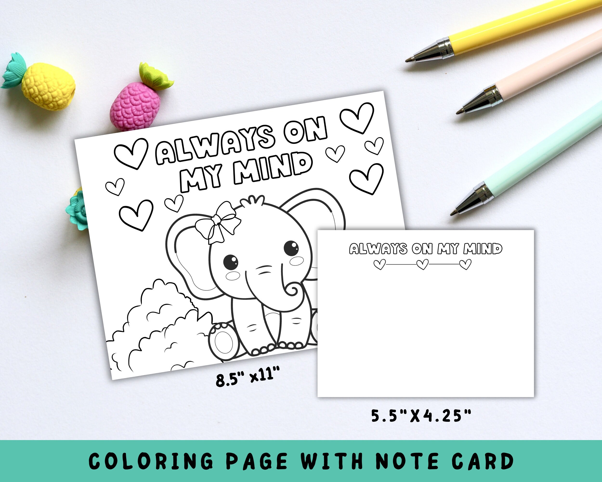 Positive Thought Card Coloring Page for Kid Printable Activity Sheet ...