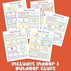 Easter Egg Hunt Card Clue Printable Scavenger Hunt Kid Easter Activity ...