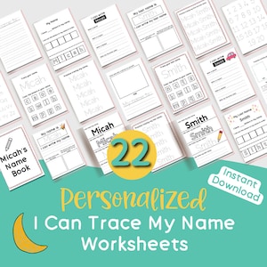 Personalized Handwriting Practice Worksheet Preschool Tracing Busy Book ...