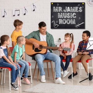 Personalized Music Teacher Classroom Sign Printable Music Room Sign ...