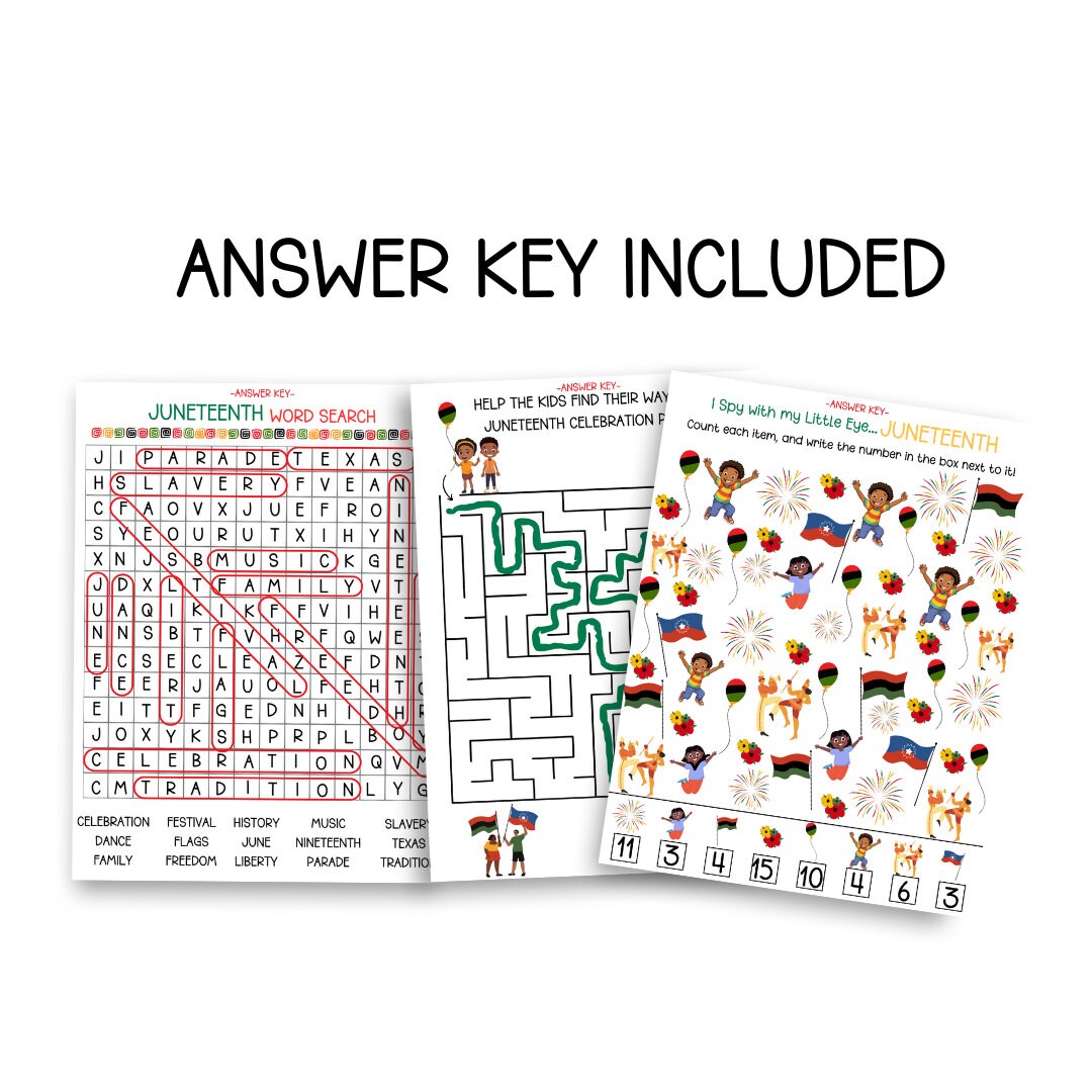 Juneteenth Activity Bundle Kindergarten Worksheet Writing Activity for ...