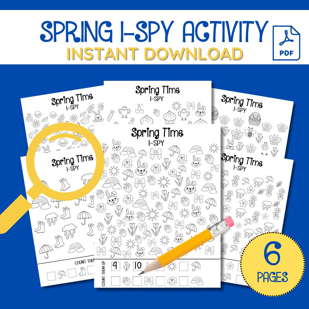 Spring I Spy Worksheet for Kid Printable Learning Material for ...