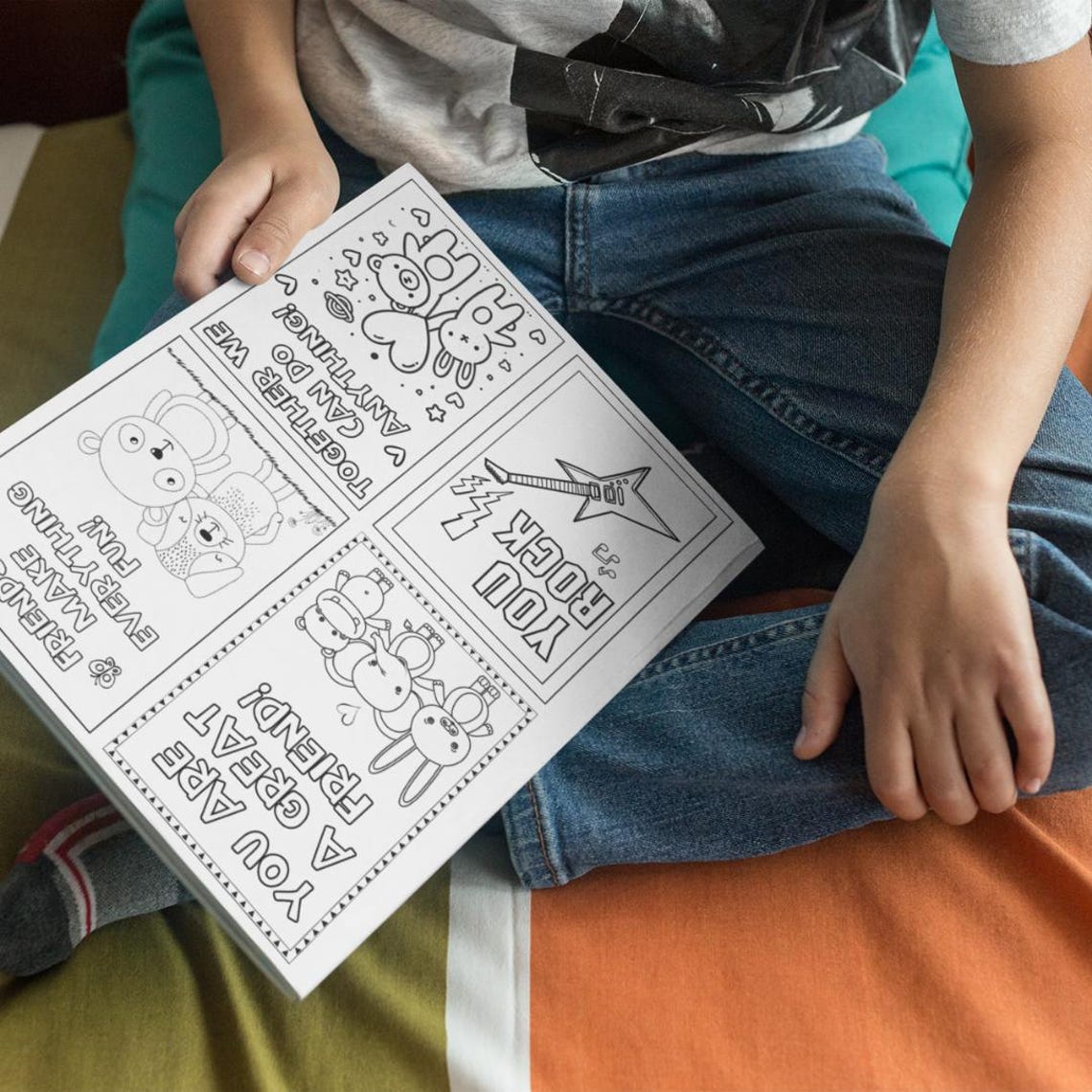 Spread Kindness Printable Coloring Card Page Kindness Activity Coloring ...