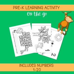 Animal Number Counting Preschool Worksheet Math Activity Number Tracing ...