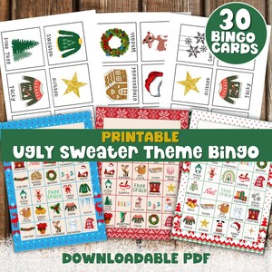 Ugly Sweater Party Printable Christmas Bingo PDF Ugly Sweater Game for ...