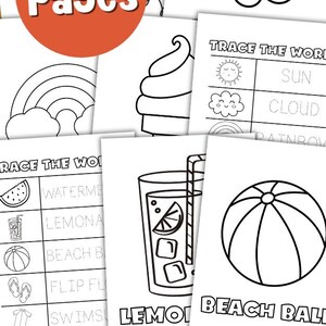 Preschool Summer Coloring Page Toddler Coloring Printable Summer ...