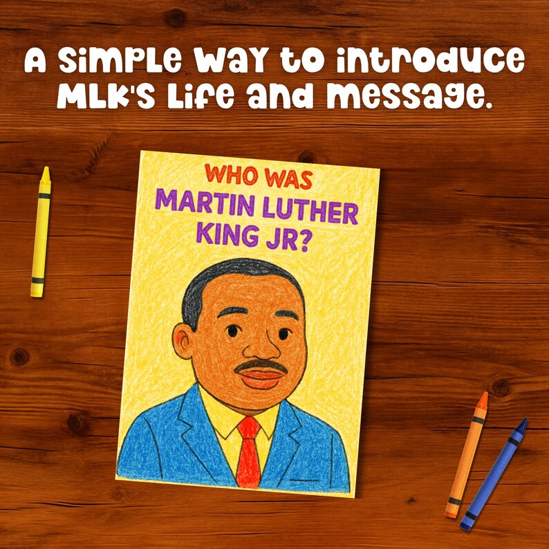 Martin Luther King Jr Coloring and Biography Book Printable MLK ...