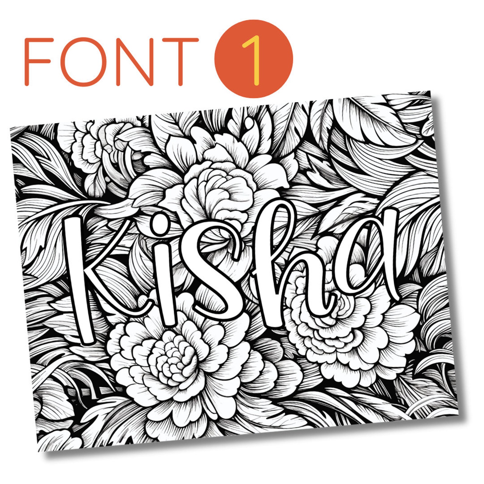 Personalized Coloring Page for Adult Custom Coloring Sheet Download ...