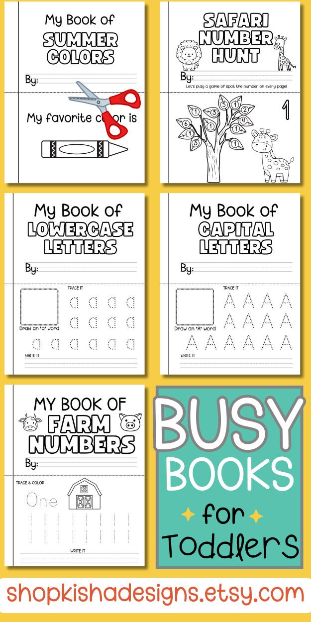 Preschool Busy Book Printable Tracing Activity Book Prek Worksheet ...