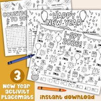 2026 New Year Paper Sunnies Coloring Sunglasses Holiday Celebration Cut ...